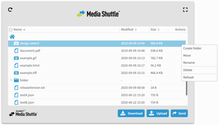 A tour of Media Shuttle's recent design updates | Signiant